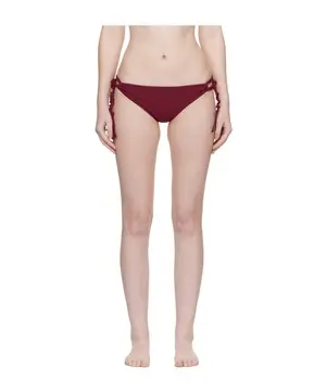 JIL SANDER Tie-detail Bikini Bottoms - Red