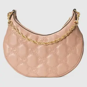 Gucci Padded Chain Shoulder Bag - Nude