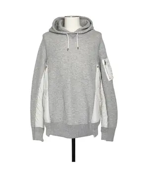 Sacai Panelled Drawstring Hoodie - //