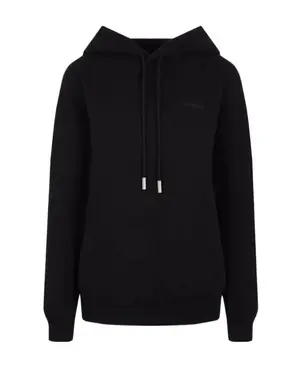 Off-White Diag-print Cotton Hoodie - Black