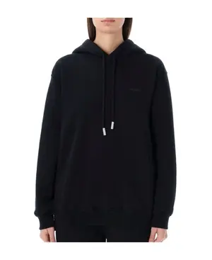 Off-White Diag-print Cotton Hoodie - Black