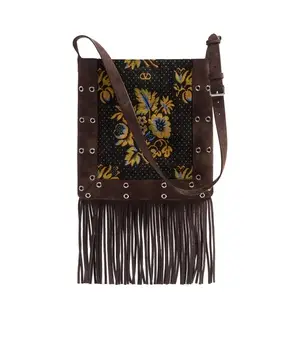 Valentino Garavani Jacquard Fringed Shoulder Bag - Multi-color