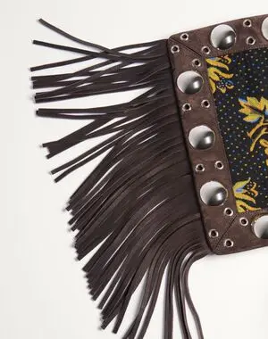 Valentino Garavani Jacquard Fringed Shoulder Bag - Multi-color