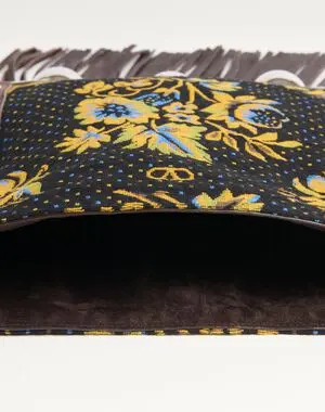 Valentino Garavani Jacquard Fringed Shoulder Bag - Multi-color