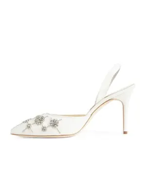 Manolo Blahnik Ralyne Embellished Slingback Pumps