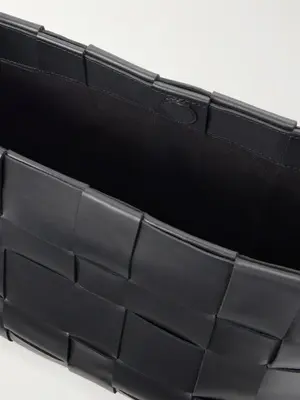 ST. AGNI Woven Mini Tote Bag - Black