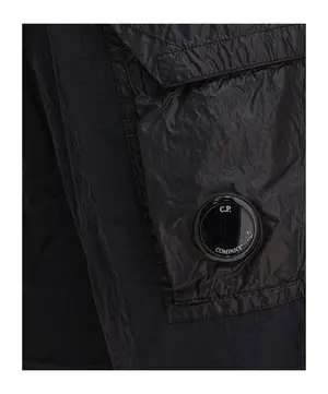 C.P. COMPANY Logo Plaque Cargo Swim Shorts - Black