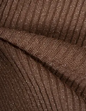 Chloé Ribbed-knit Mini Dress With Wavy Hem And Cuffs