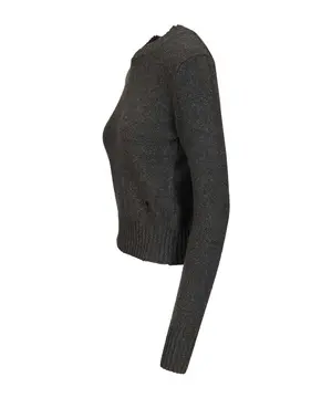 AMI Paris De Coeur Embroidered Sweater - Anthracite