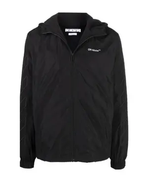 Off-white Drawstring Jackets For Men