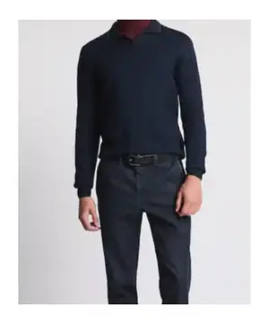 FAY Long Sleeve Polo Neck Sweater