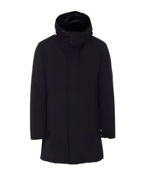 Herno Black Coats Jackets For Men