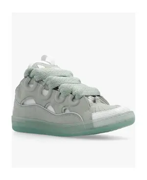 LANVIN Curb Lace-up Sneakers - Gray