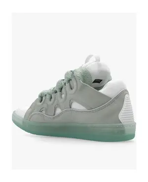 LANVIN Curb Lace-up Sneakers - Gray