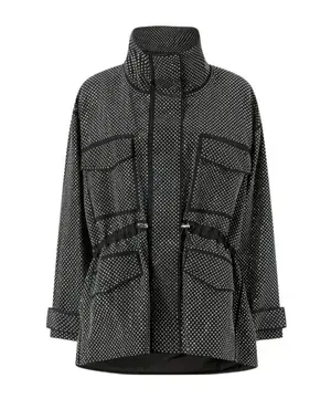 Pinko Rhinestoned Technical Parka