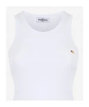 Fiorucci Angel Patch Ribbed Tank Top