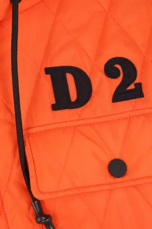 Dsquared2 Logo Patch Quilted Hooded Jacket