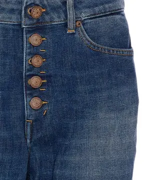 DONDUP Button-fly Stretch Jeans - Blue