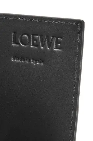 Loewe Logo Printed Open Cardholder - Black