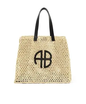 ANINE BING Large Rio Woven Tote Bag - Sand