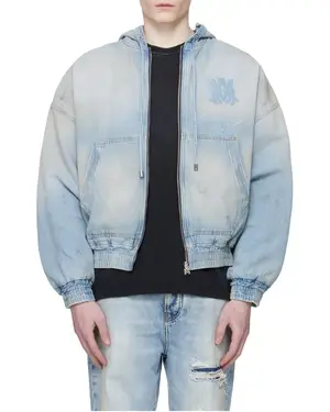 Amiri Ma Denim Zip Hoodie