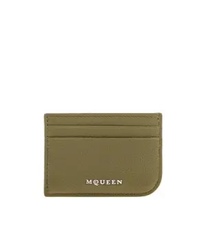 Alexander McQueen Sling Logo Plaque Card Holder - Green