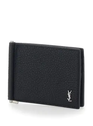 Saint Laurent Logo Plaque Bi-fold Wallet