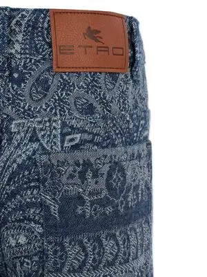 Etro Paisley Flared Jeans - Blue