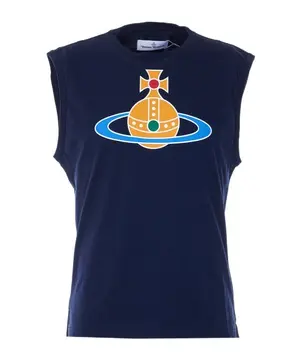 VIVIENNE WESTWOOD Oversized Orb Muscle Vest - Black
