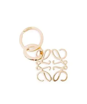 Loewe Logo Charm Keychain - Golden