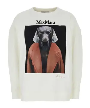 Max Mara Long Sleeve Graphic Sweater - Ivory