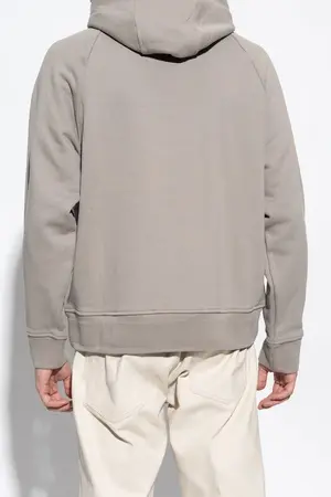 Emporio Armani Logo Embroidered Cotton Hoodie