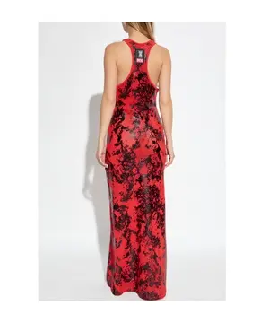 DIESEL® X Savage X Fenty Metallic Effect Maxi Dress - Red