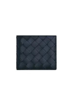 Bottega Veneta Intrecciato Bi-fold Wallet - Space Blue