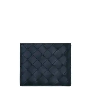 Bottega Veneta Intrecciato Bi-fold Wallet - Space Blue