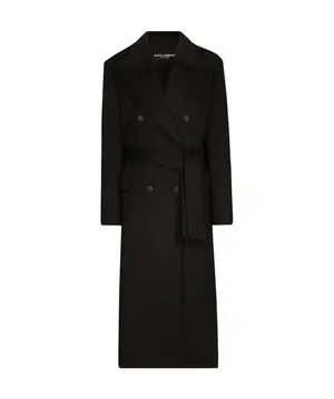 Dolce & Gabbana Double-breasted Belted Coat - Black