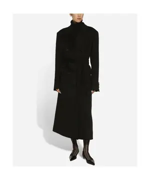 Dolce & Gabbana Double-breasted Belted Coat - Black