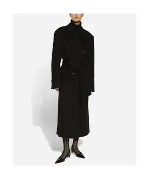 Dolce & Gabbana Double-breasted Belted Coat - Black