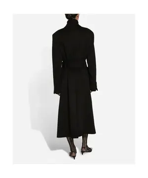Dolce & Gabbana Double-breasted Belted Coat - Black