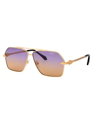 Versace Geometric-frame Sunglasses - Nude