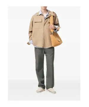 AMI Paris Straight Leg Trousers - Carbon