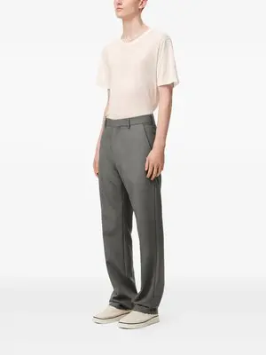 AMI Paris Straight Leg Trousers - Carbon