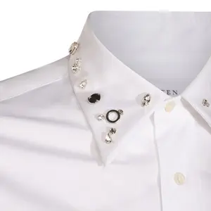 Alexander McQueen Embellished Collar Long Sleeved Shirt