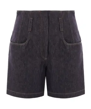 Brunello Cucinelli High-waisted Denim Shorts