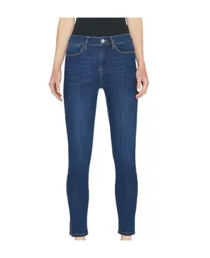 FRAME High-rise Belted Zip Up Jeans