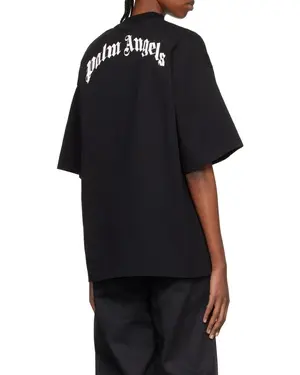 Palm Angels Logo Print Short Sleeve T-shirt