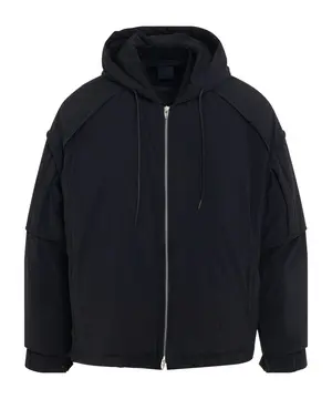 JUUN.J Hooded Casual Jacket - Black
