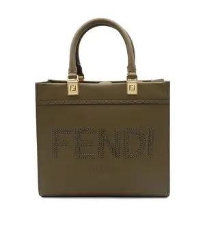 Fendi Logo Detailed Top Handle Bag
