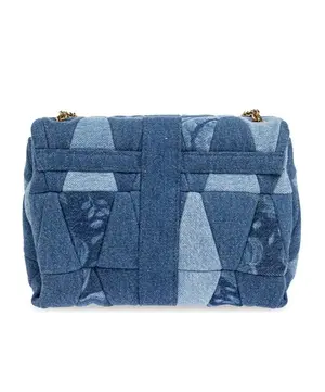 Versace Quilted Denim Shoulder Bag
