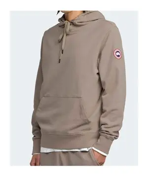 Canada Goose Huron Logo-patch Drawstring Hoodie - Limestone